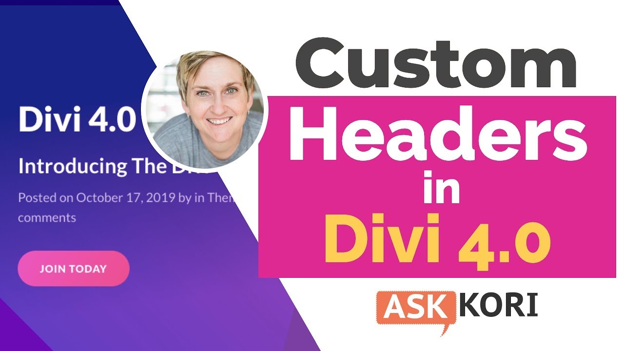 Divi 4.0 - How to Build a Custom Header for WordPress - Ask Kori